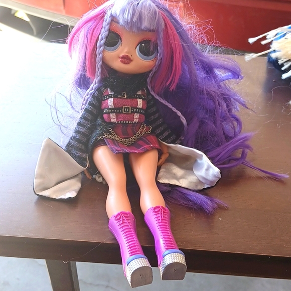 Toys | Lol Surprise Omg Shadow Winter Disco Fashion Purple Hair Doll ...